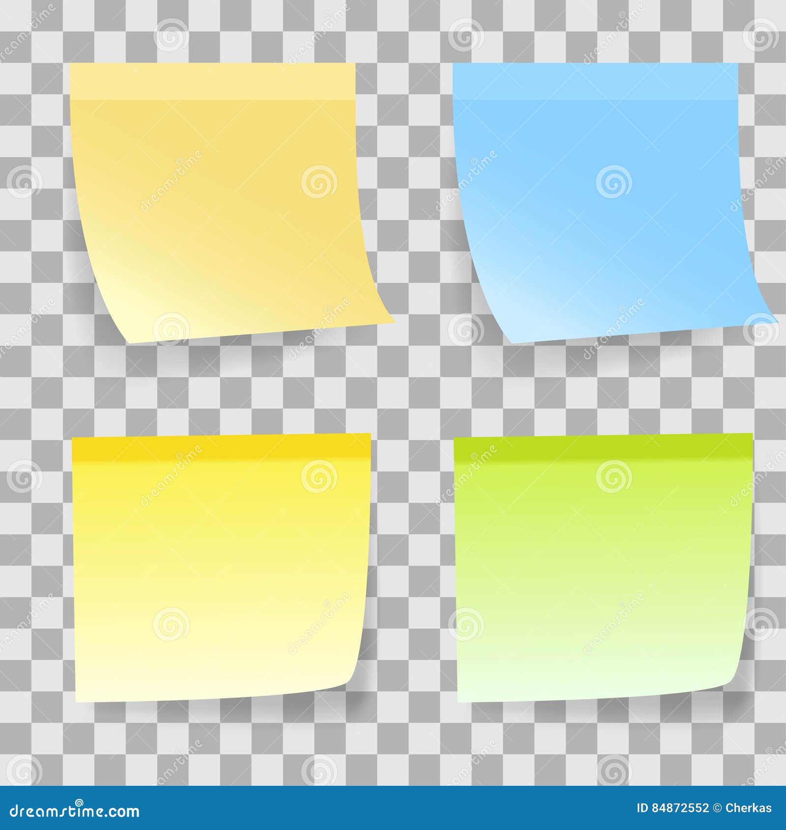 Coloured Sticky notes stock vector. Illustration of business - 84872552