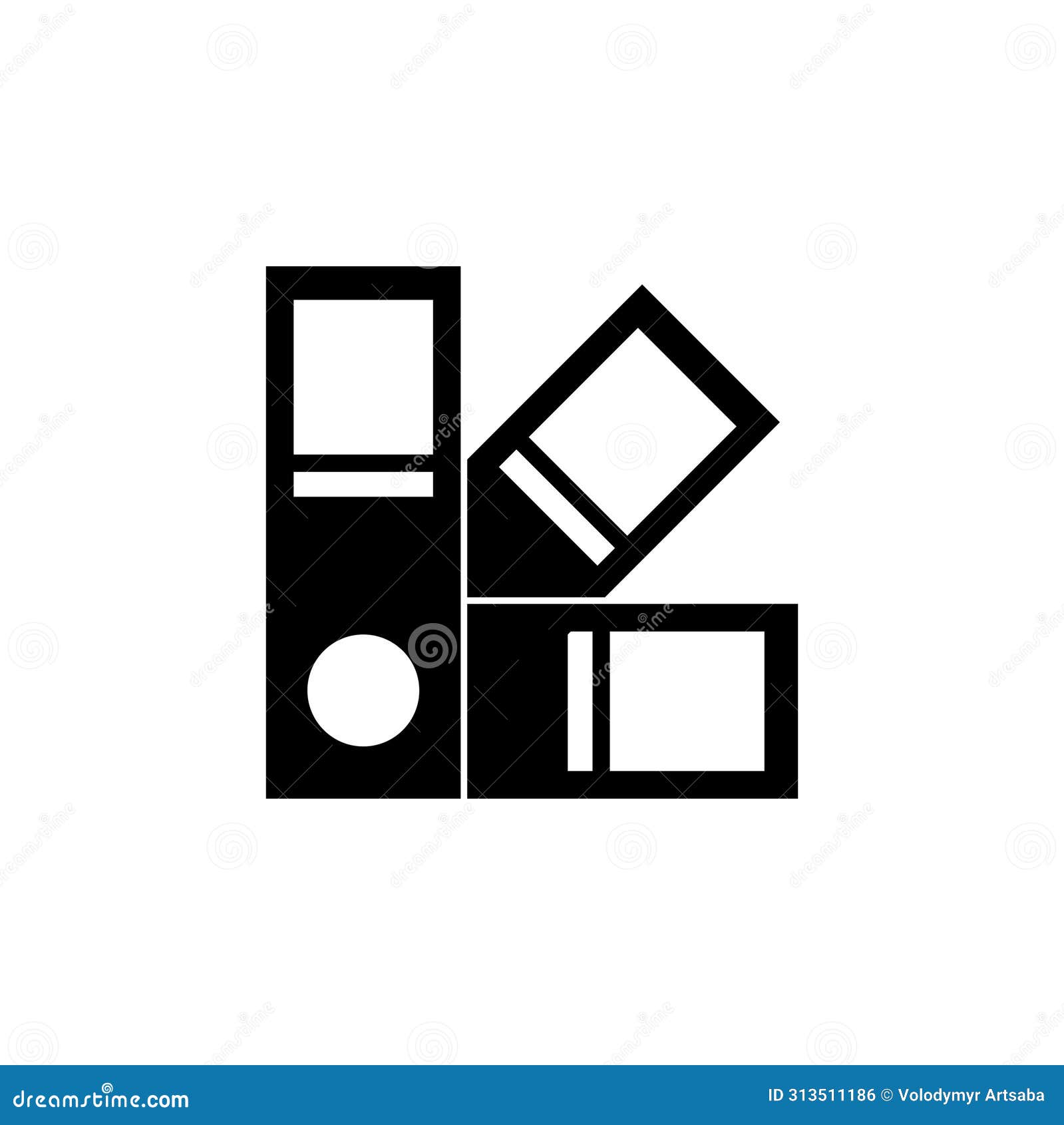 Coloured Swatches Catalogue Flat Vector Icon Stock Illustration ...