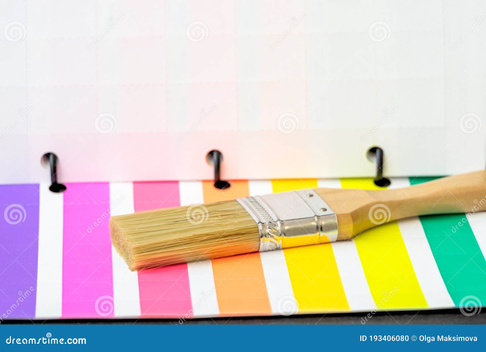 Coloured Swatches Book, Rainbow Colours. Guide Of Paint Samples Stock ...