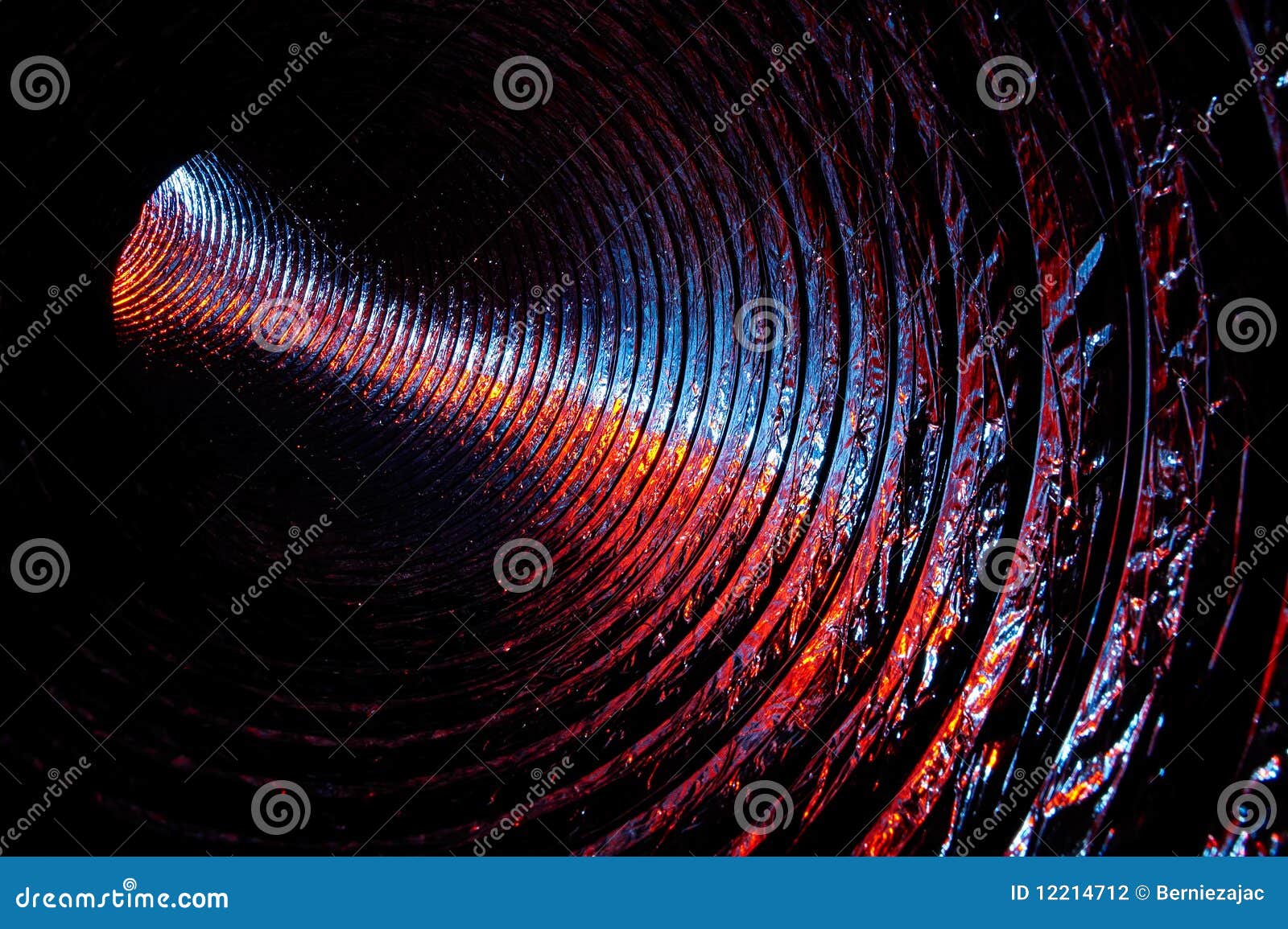 Coloured Textured Concentric Light within Air Duct Stock Photo - Image ...