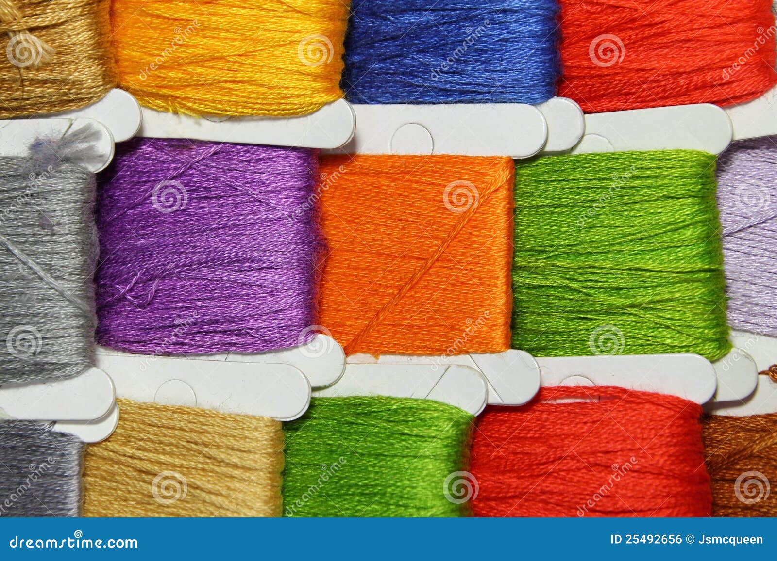Coloured Threads stock photo. Image of spool, green, yarn - 25492656