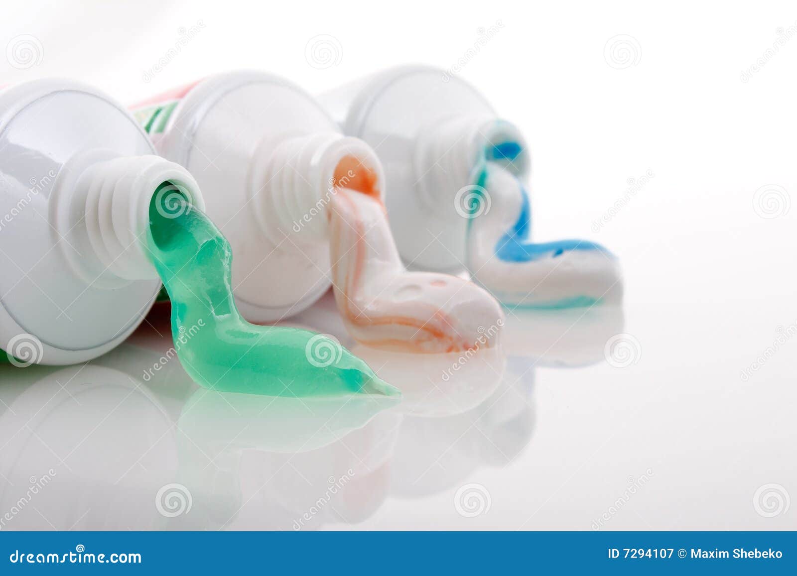 Coloured toothpaste stock image. Image of flavor, hygiene - 7294107