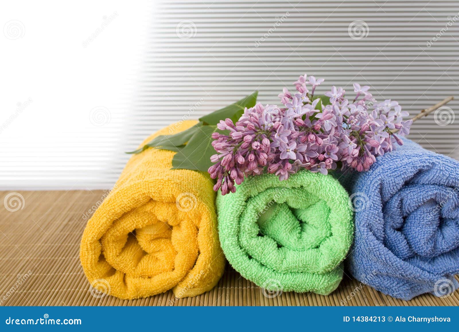 Coloured Towels stock image. Image of background, body - 14384213
