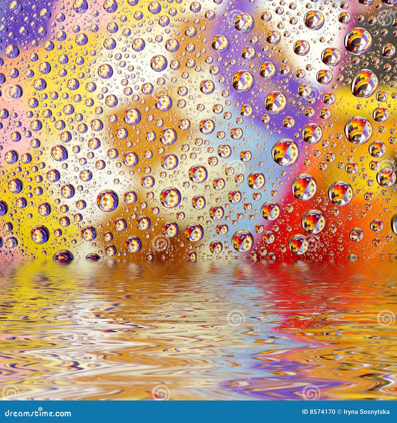 Coloured Water Drops Picture. Image: 8574170