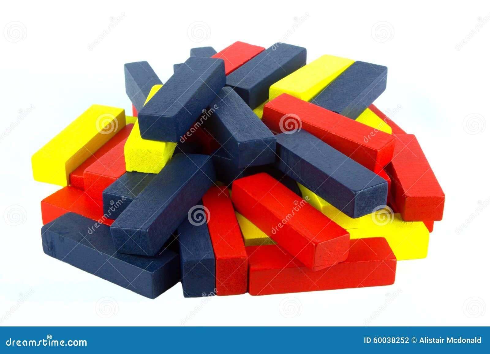 Coloured Wooden Blocks on White Background Stock Photo - Image of ...