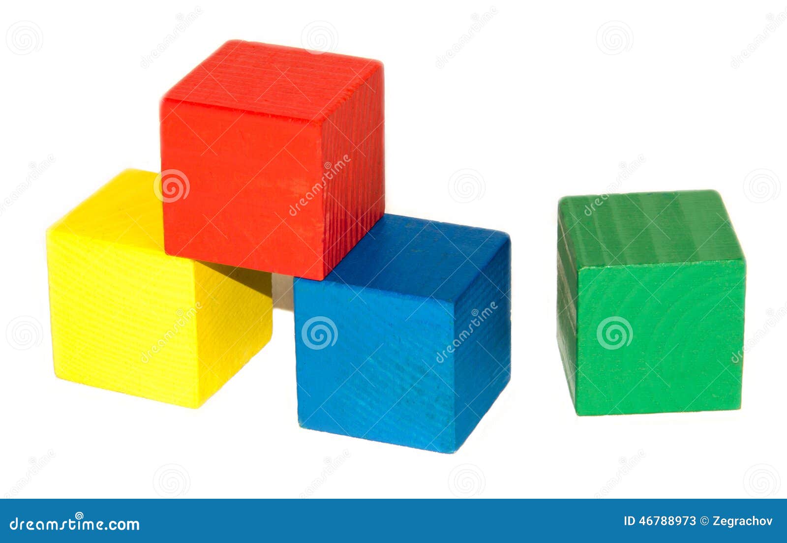 Coloured Wooden Cubes on White Background Stock Image - Image of blocks ...