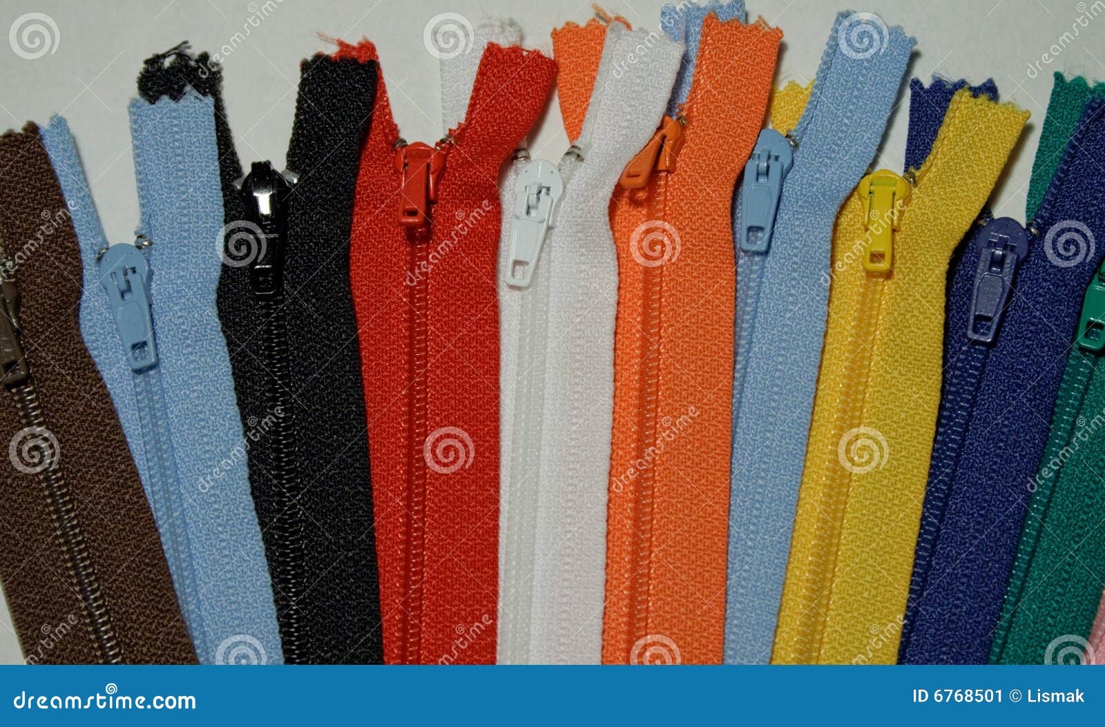 Coloured zipper stock image. Image of creativity, close - 6768501