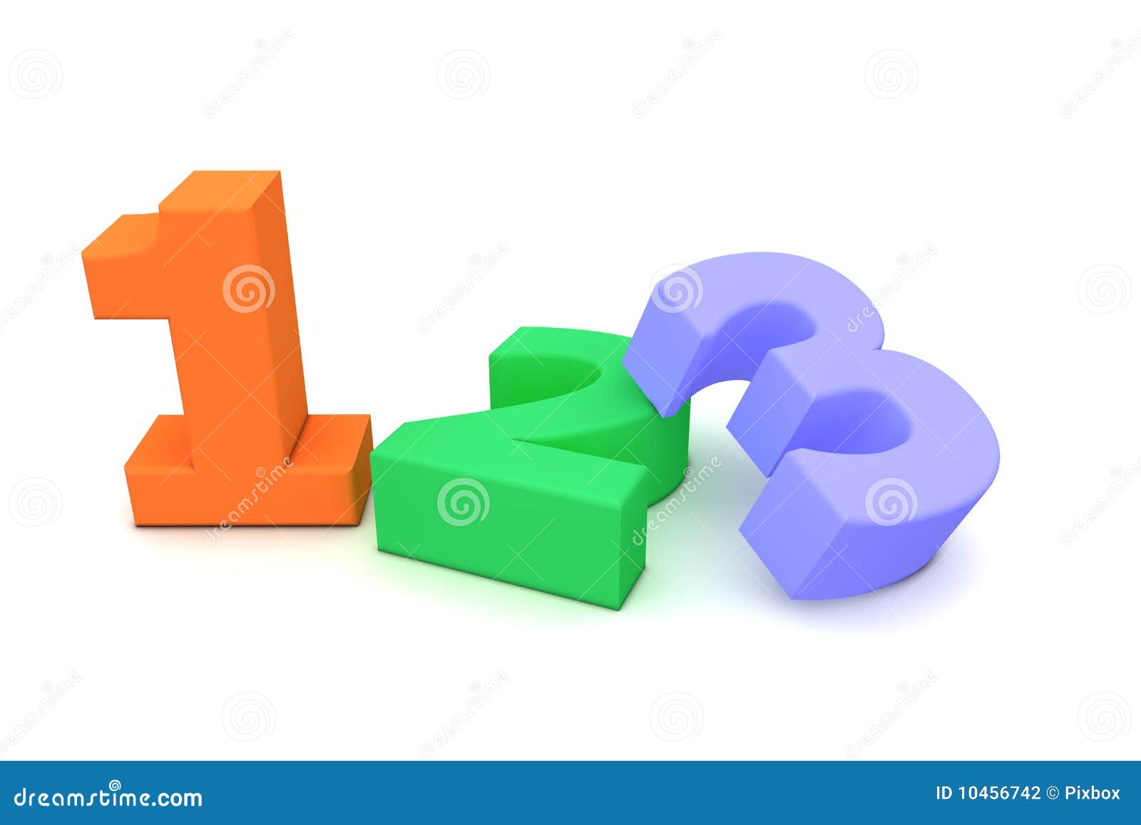 Colourful 123 stock illustration. Illustration of colour - 10456742