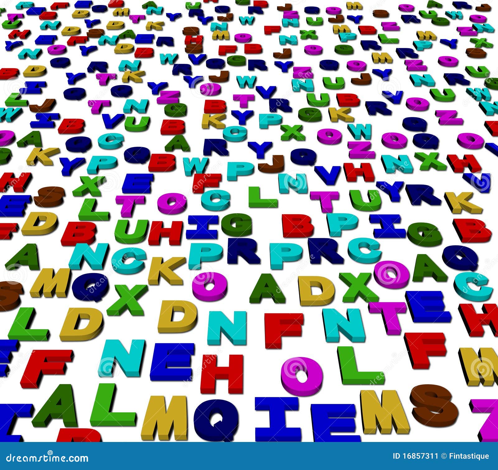 Colourful 3d Alphabet Letters Stock Illustration - Illustration of ...