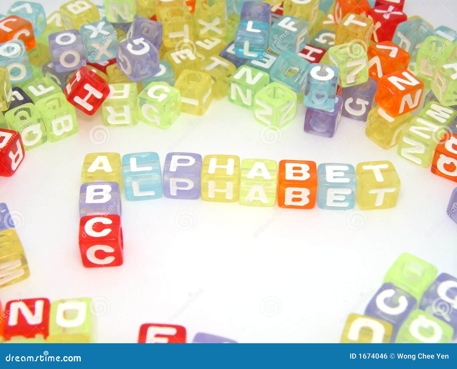 Colourful ABC Alphabet Blocks Stock Photo - Image of necklace ...