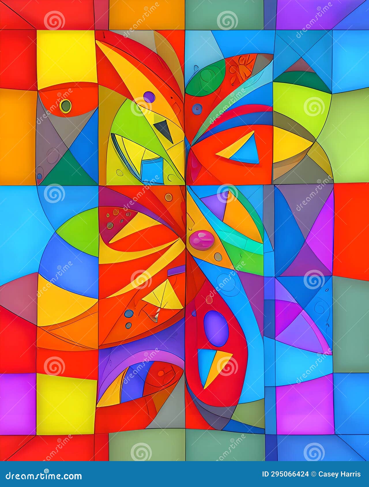 Colourful Abstract Art stock illustration. Illustration of brand ...