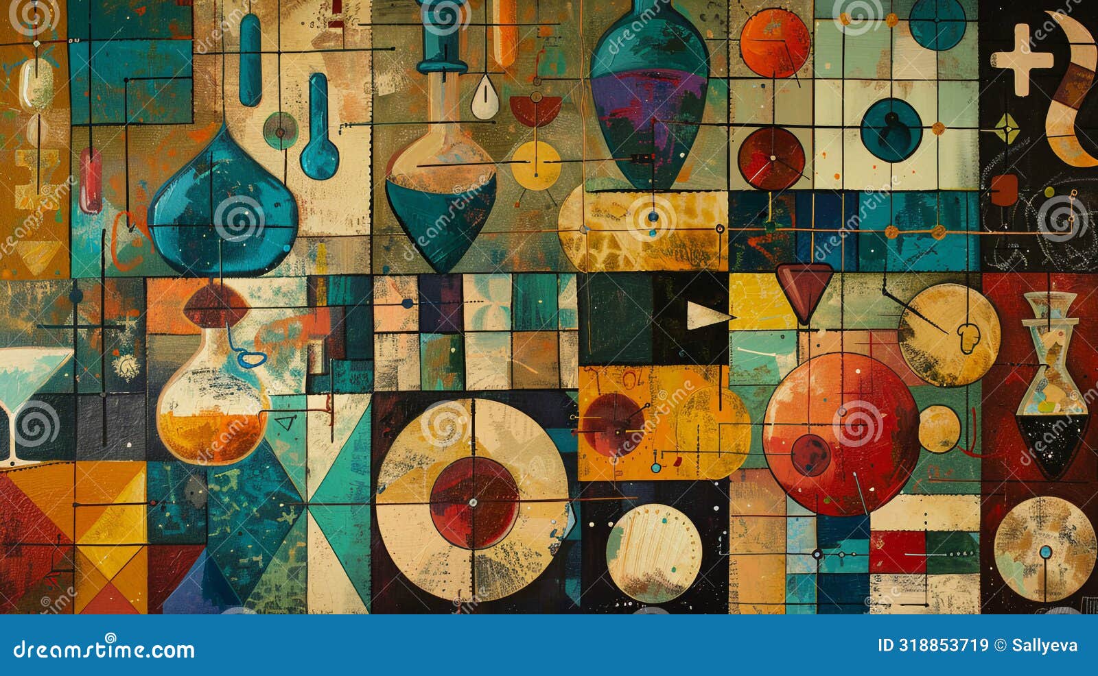 Colourful Abstract Art Element Texture and Background Stock ...