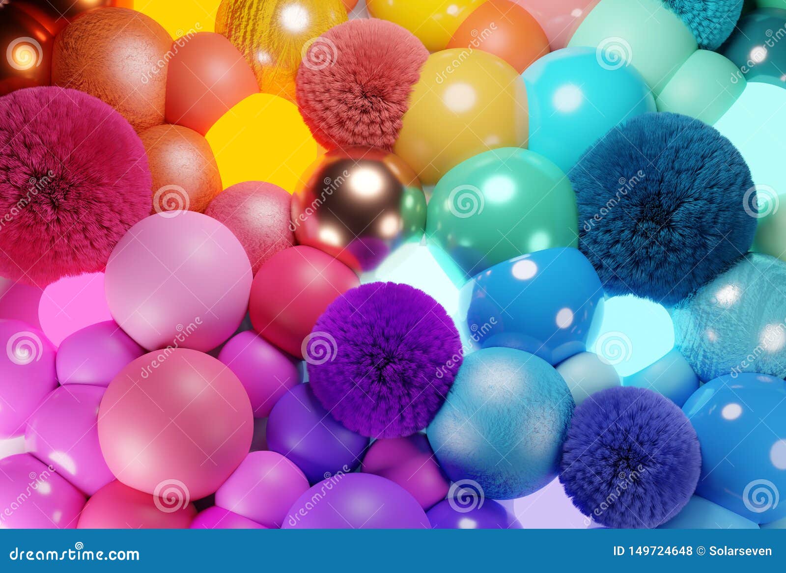 Colourful Abstract Balls Background Stock Illustration - Illustration ...
