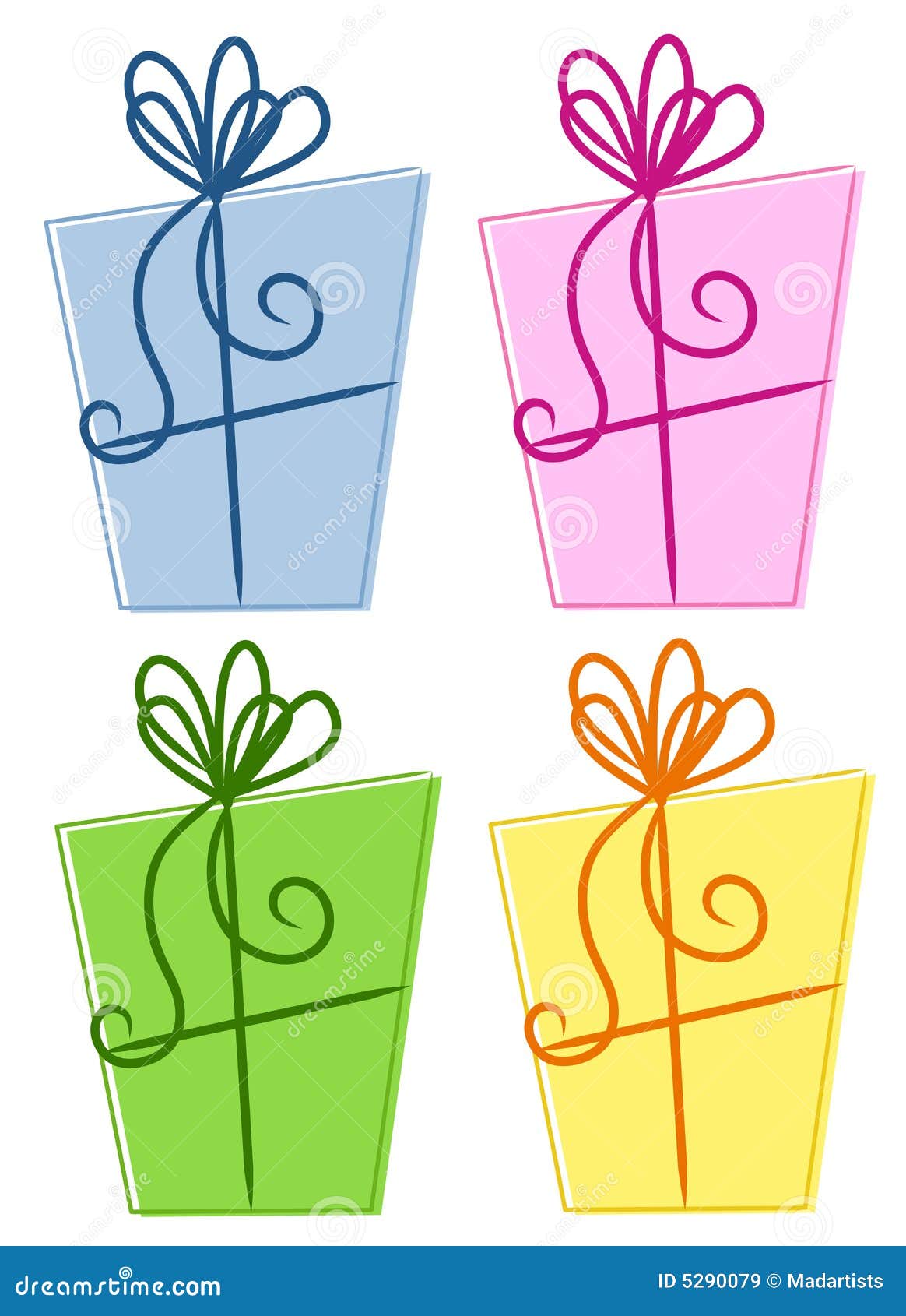Colourful Abstract Gift Boxes Stock Illustration - Illustration of ...