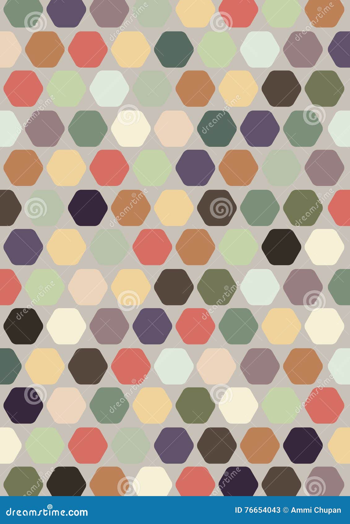 Colourful Abstract Hexagon Background Design; Decoration Art Stock ...