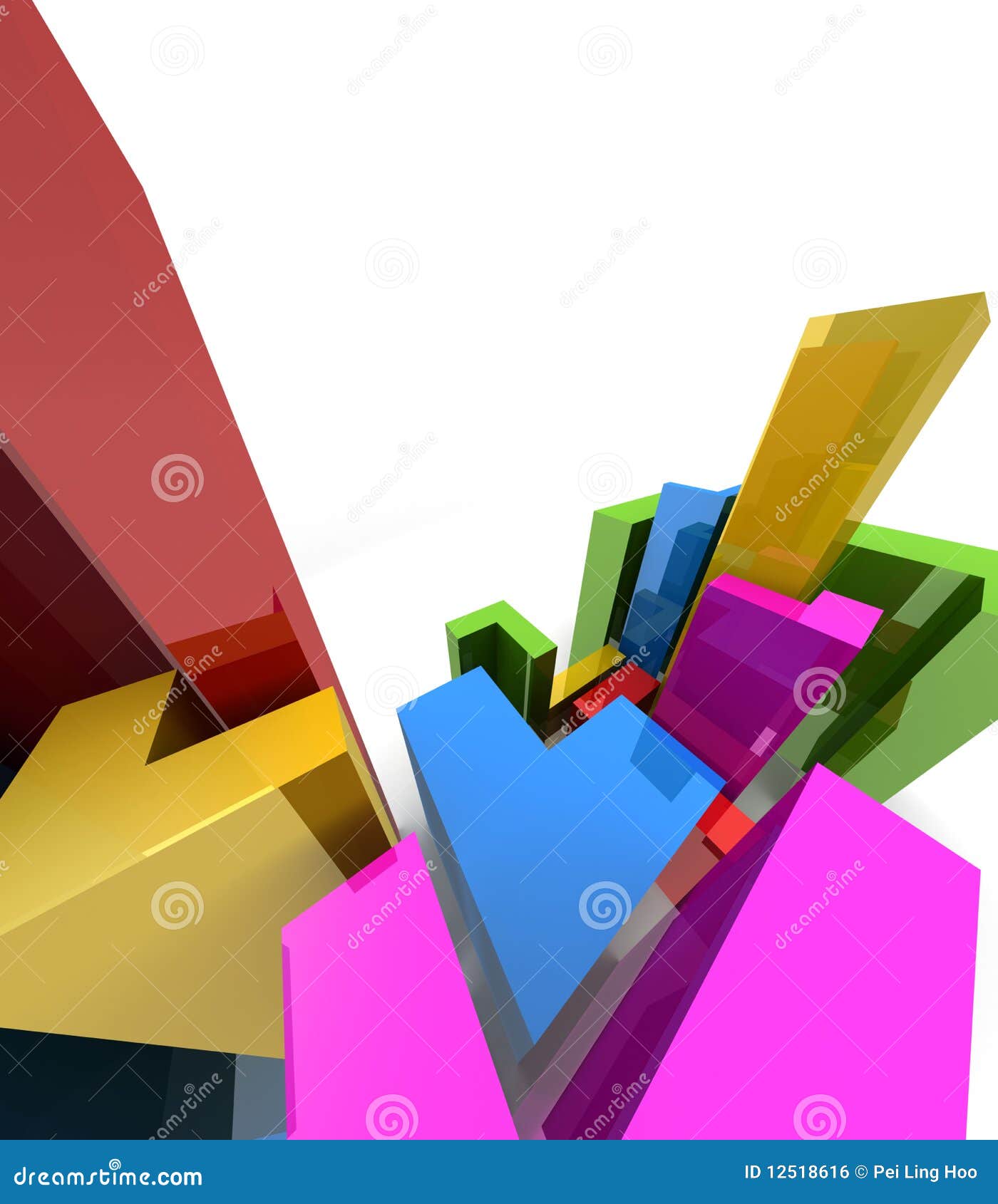 Colourful Abstract L Shape Block Background Stock Illustration ...