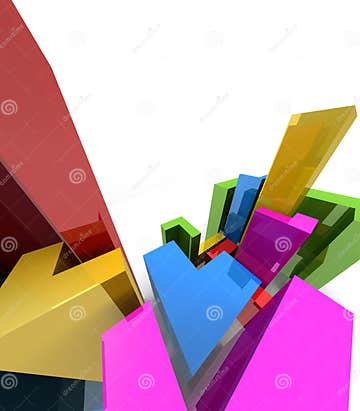 Colourful Abstract L Shape Block Background Stock Illustration ...