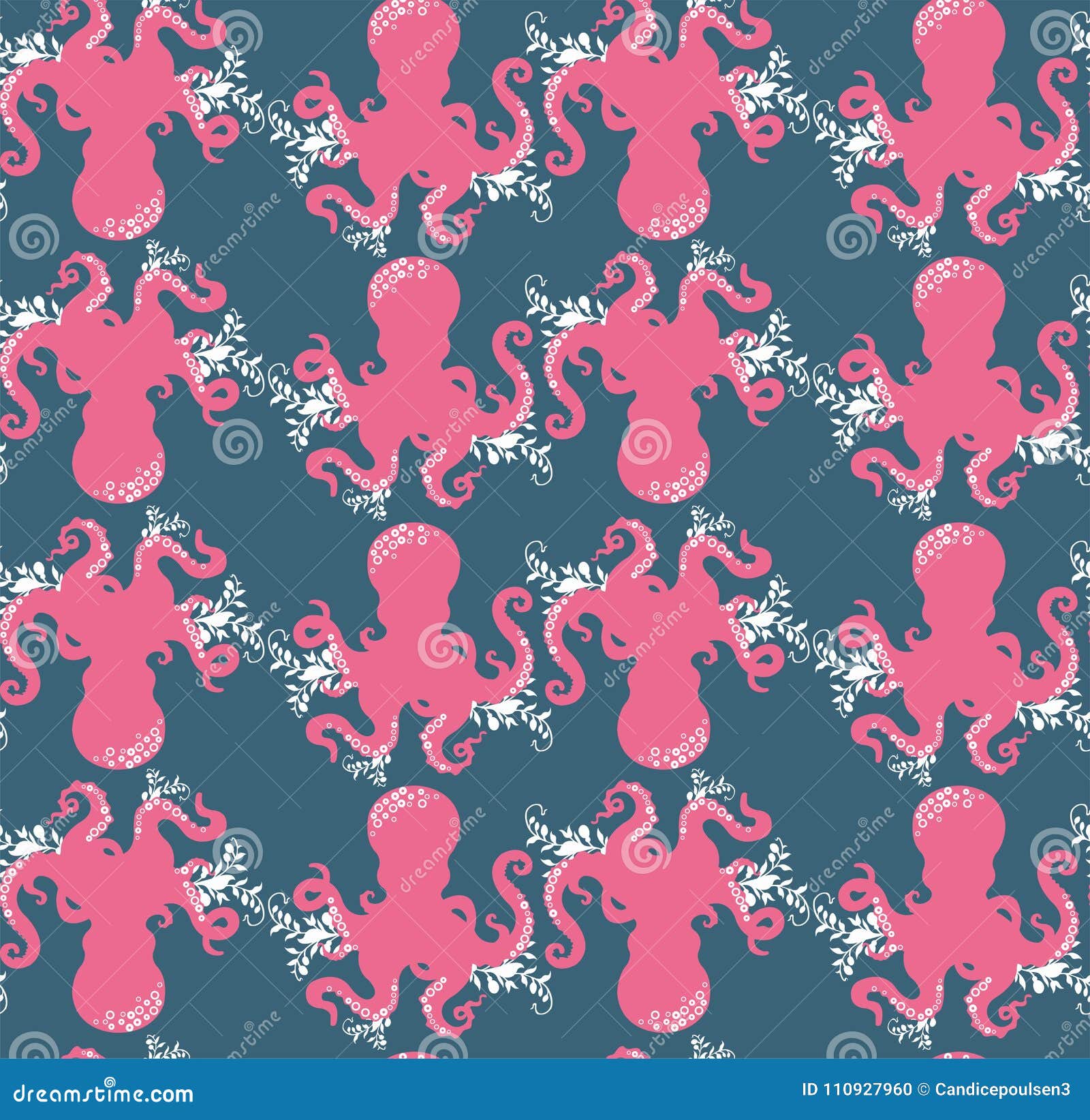 Colourful Abstract Octopus Drawing Repeat Pattern Stock Vector ...
