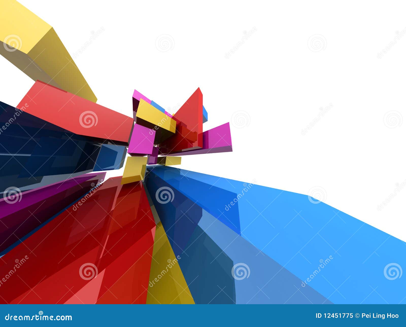 Colourful Abstract Square Block Background Stock Illustration ...