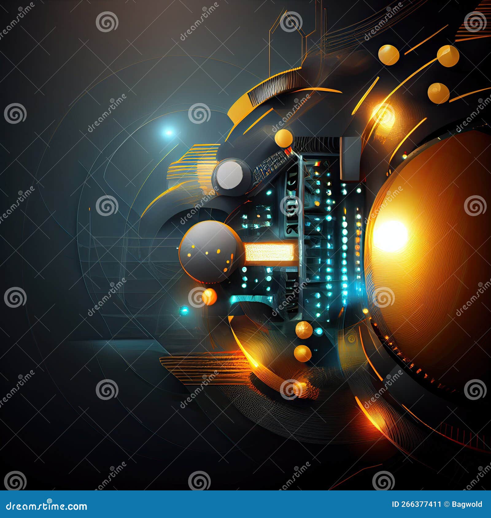 Colourful Abstract Technology Background Generative AI Illustration ...