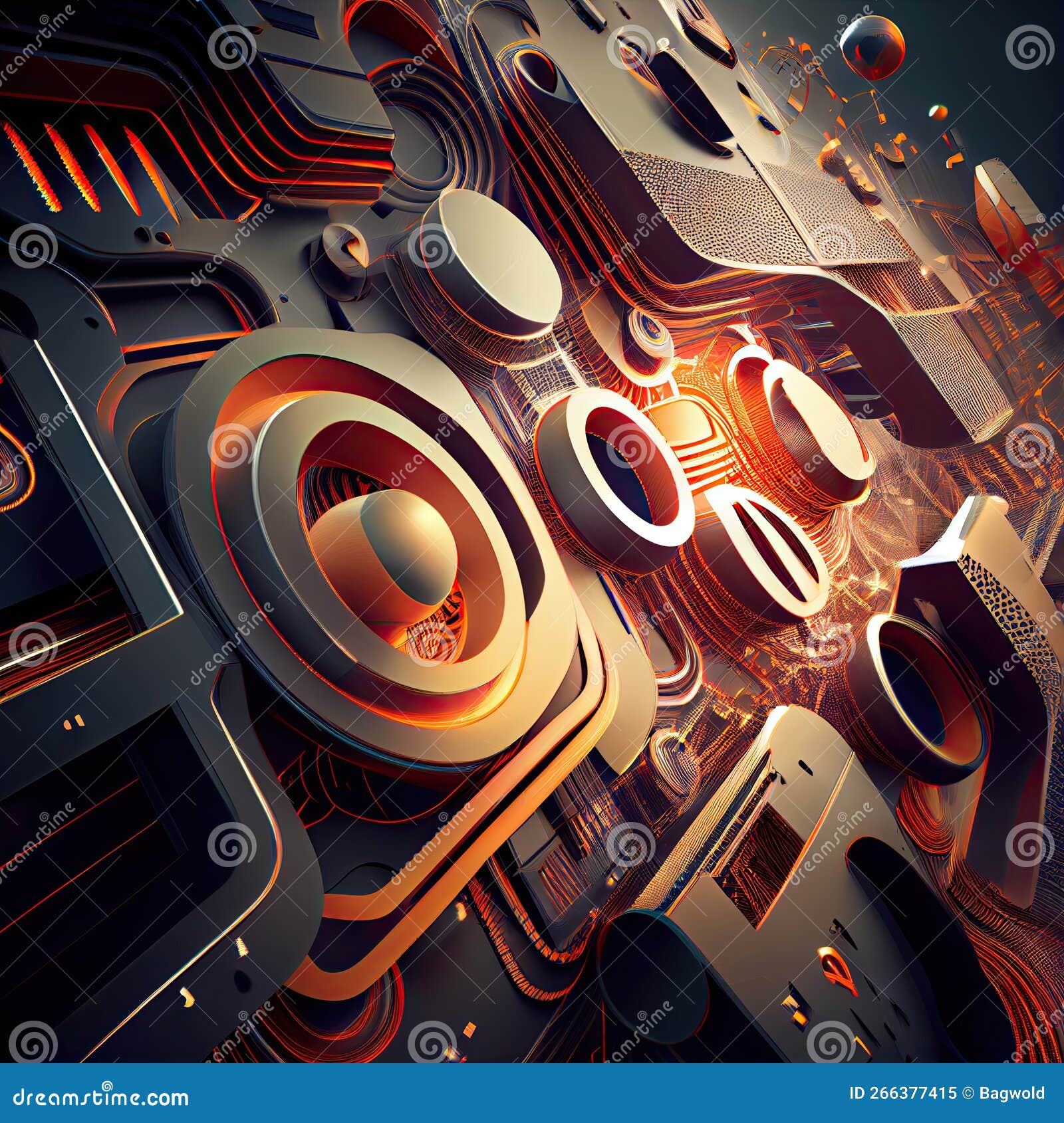 Colourful Abstract Technology Background Generative AI Illustration ...