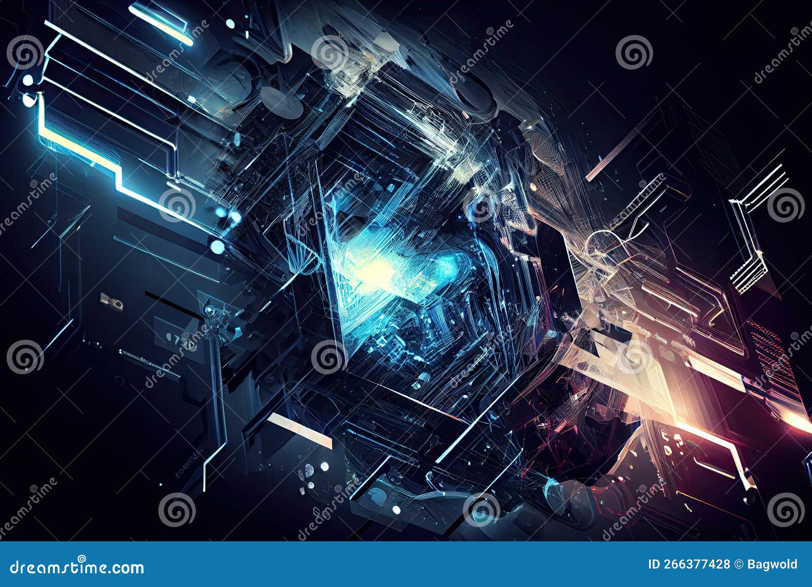 Colourful Abstract Technology Background Generative AI Illustration ...