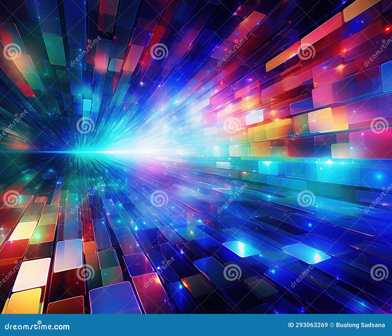 Colourful Abstract Technology Background. Stock Illustration ...