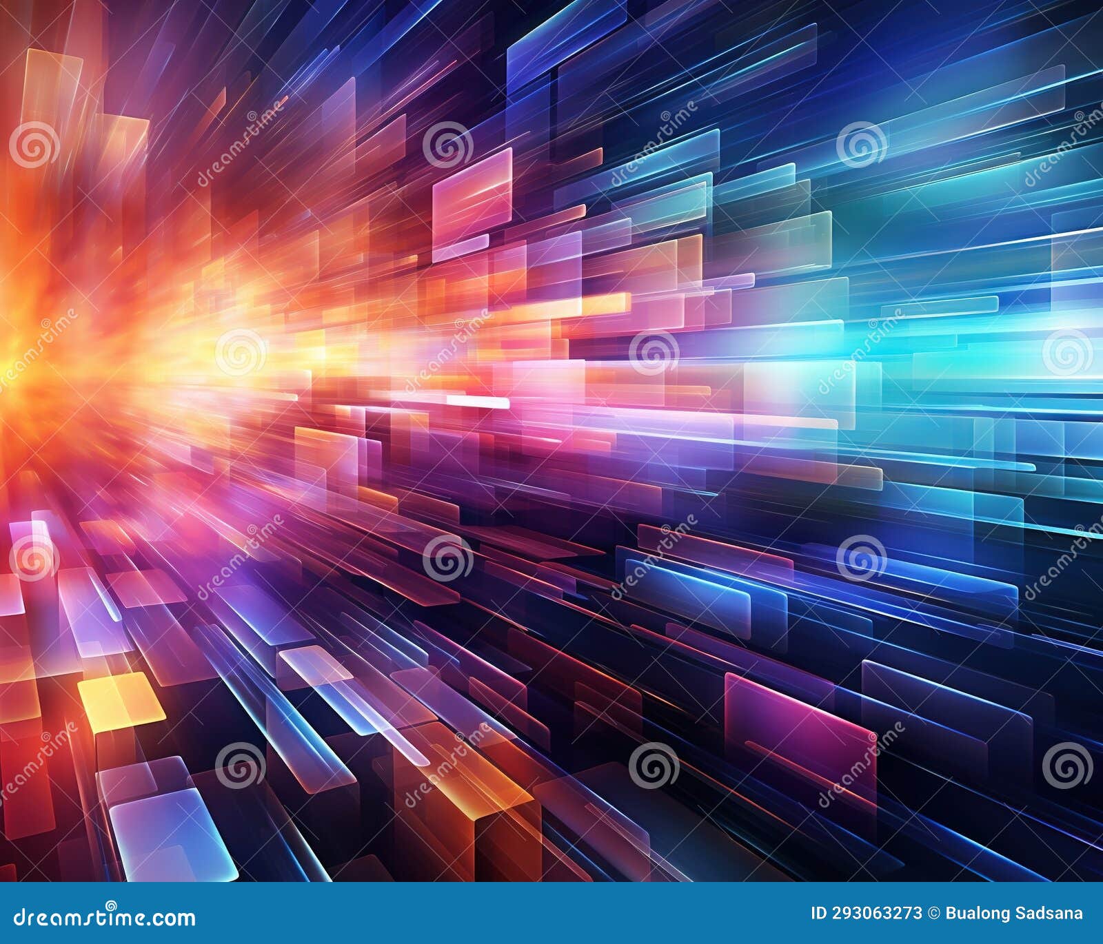 Colourful Abstract Technology Background. Stock Illustration ...