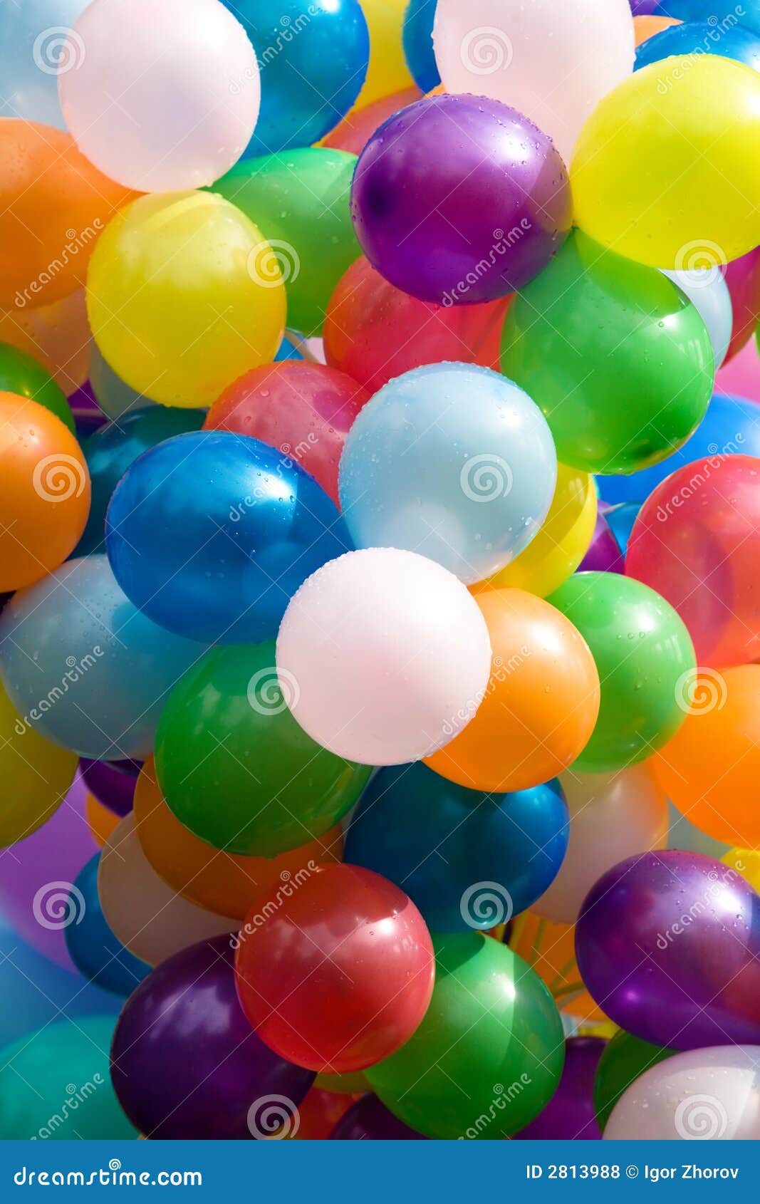 Colourful air balloons. stock photo. Image of party, blue - 2813988