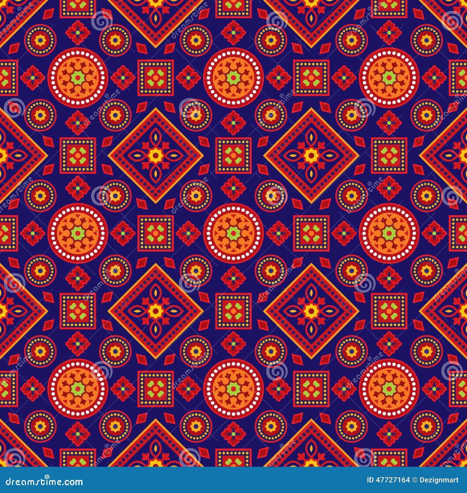 Colourful Ajrak Pattern stock vector. Illustration of hala - 47727164