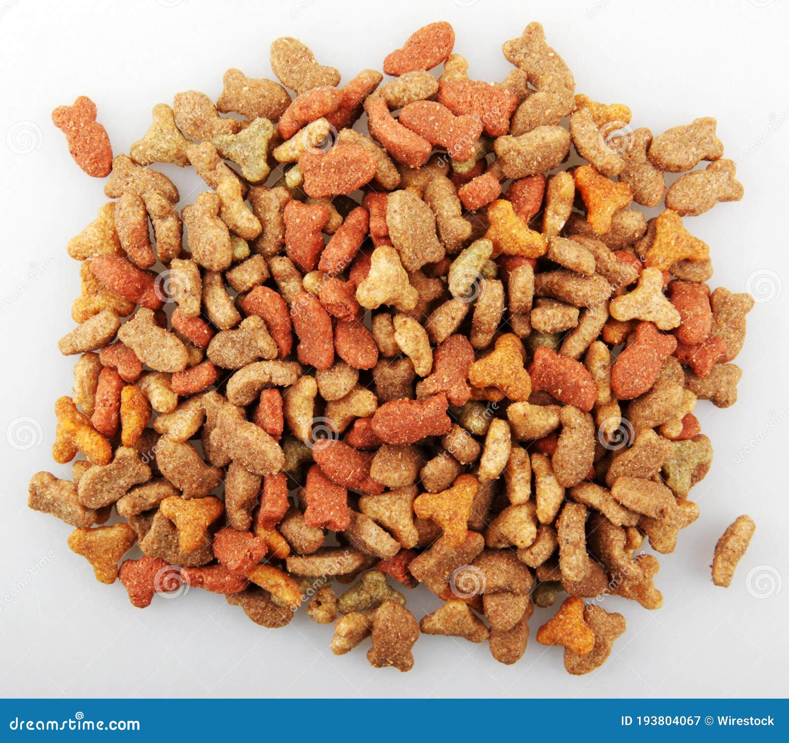 Colourful Animal Dry Food on the White Surface Stock Image - Image of ...