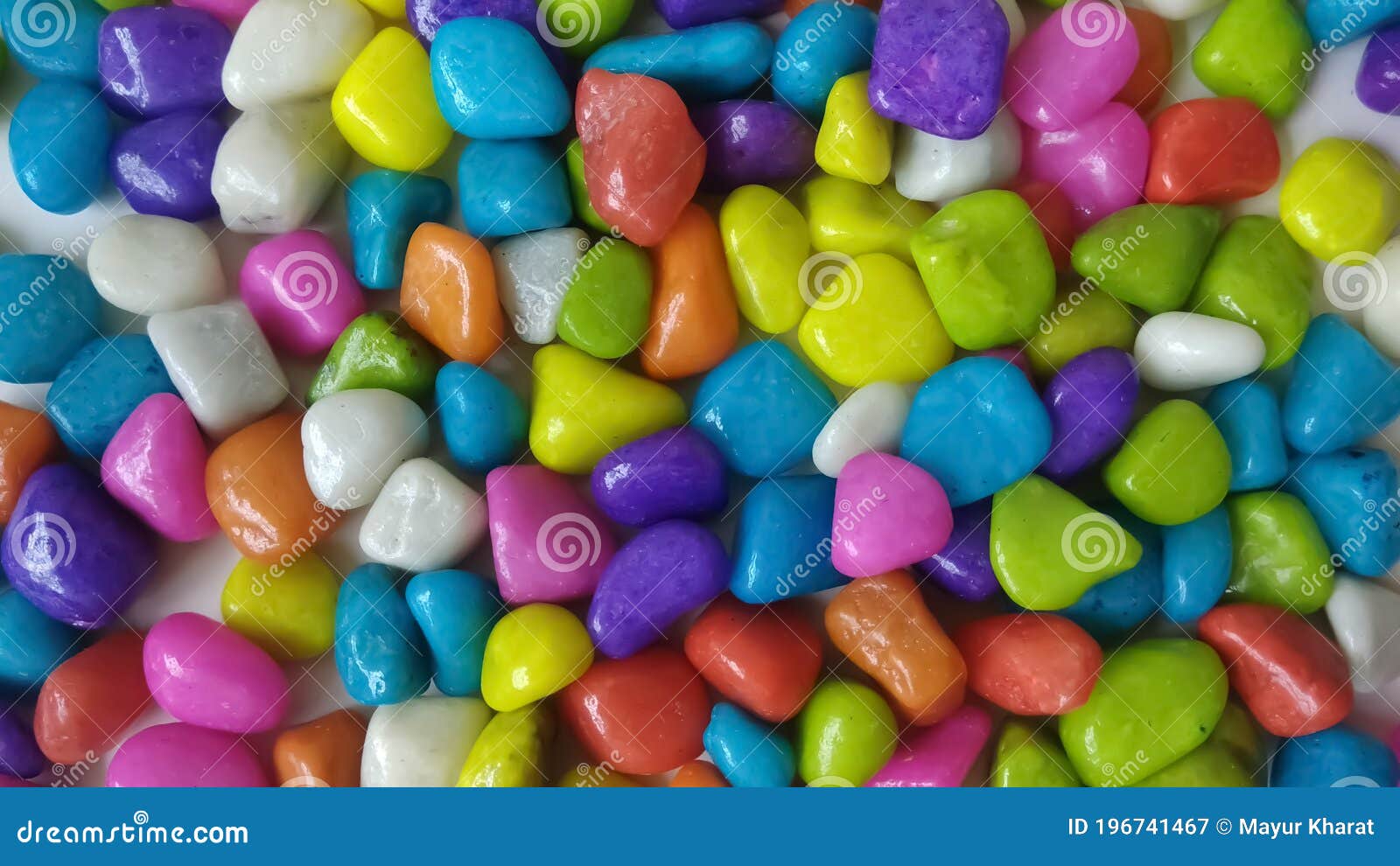 Colourful Aquarium Pebbles Flat Surface. Stock Image - Image of green ...