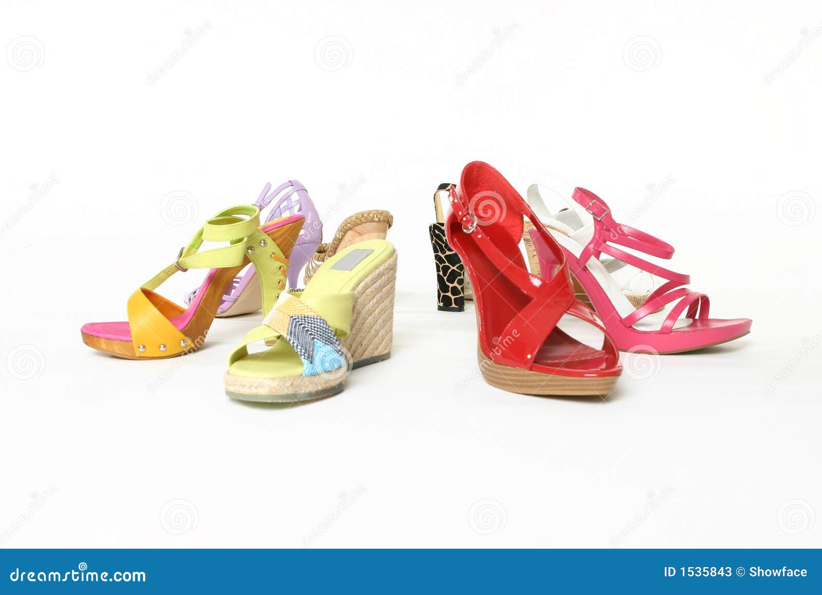 Colourful array of shoes stock image. Image of variety - 1535843