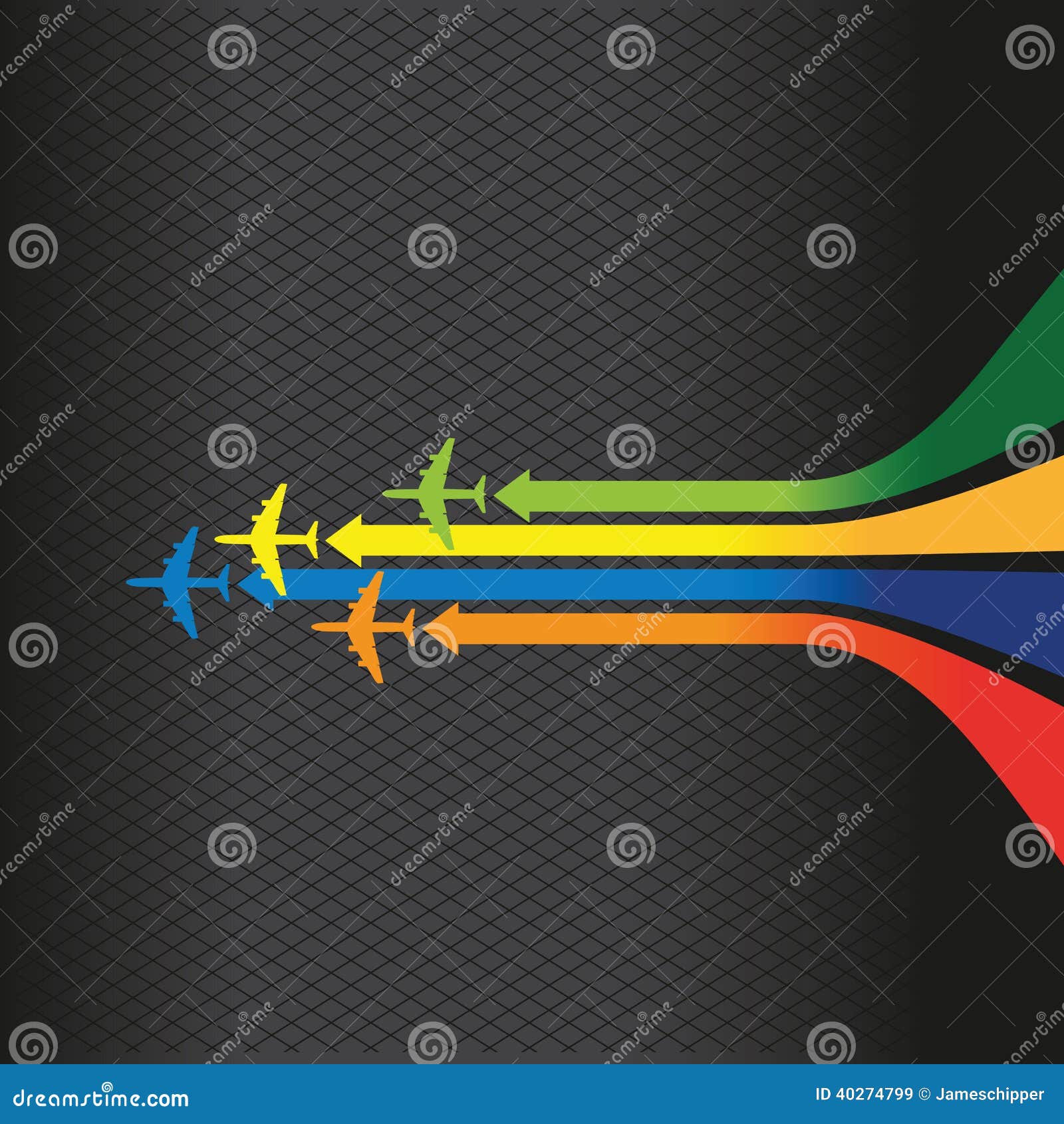 Colourful Arrow Plane Line Background Stock Illustration - Illustration ...