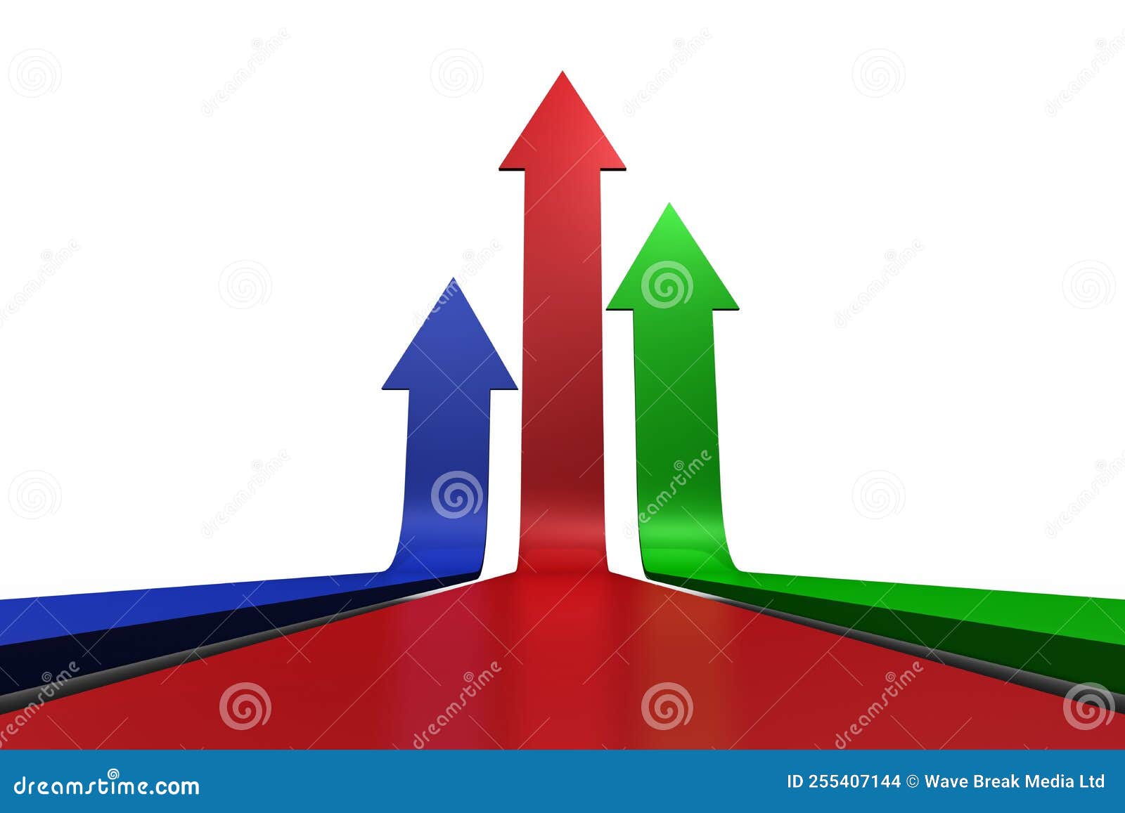 Colourful Arrows Pointing Up Stock Illustration - Illustration of ...