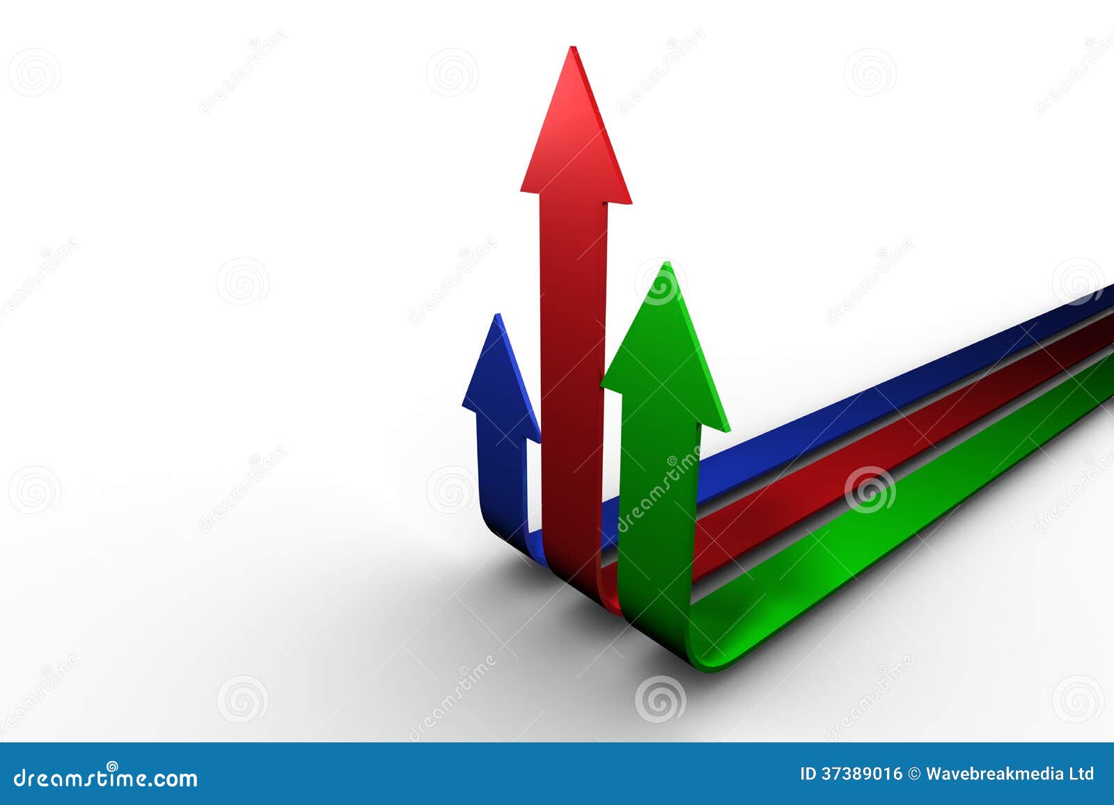 Colourful Arrows Pointing Up Stock Illustration - Illustration of ...