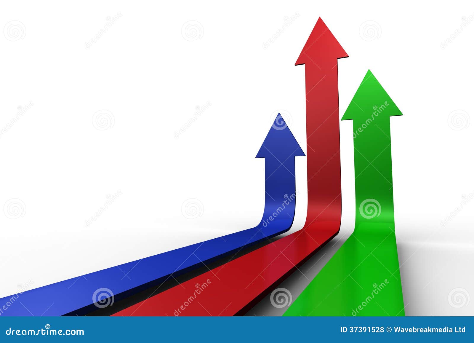 Colourful Arrows Pointing Up Stock Illustration - Illustration of ...