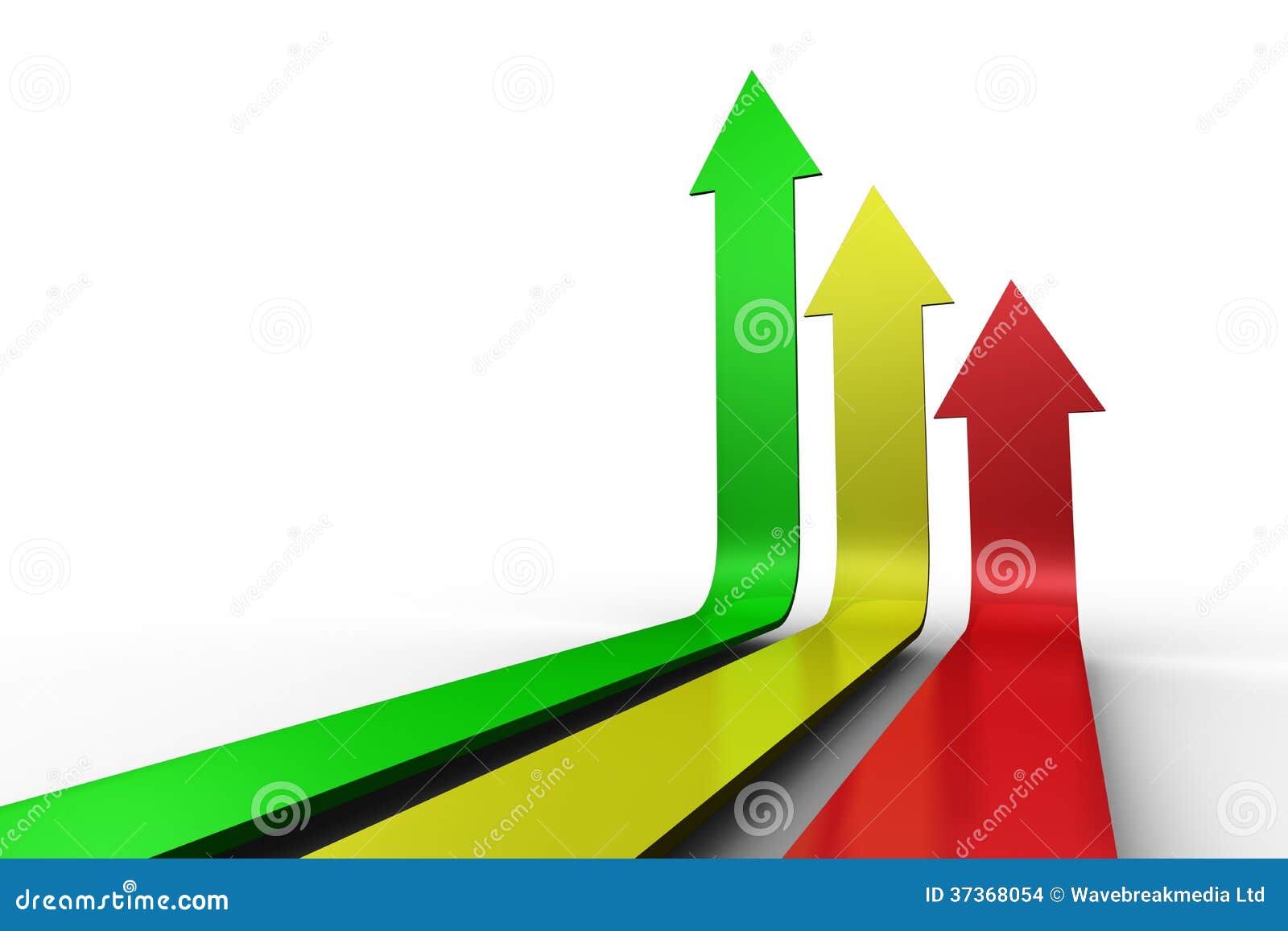 Colourful Arrows Pointing Up Stock Illustration - Illustration of ...