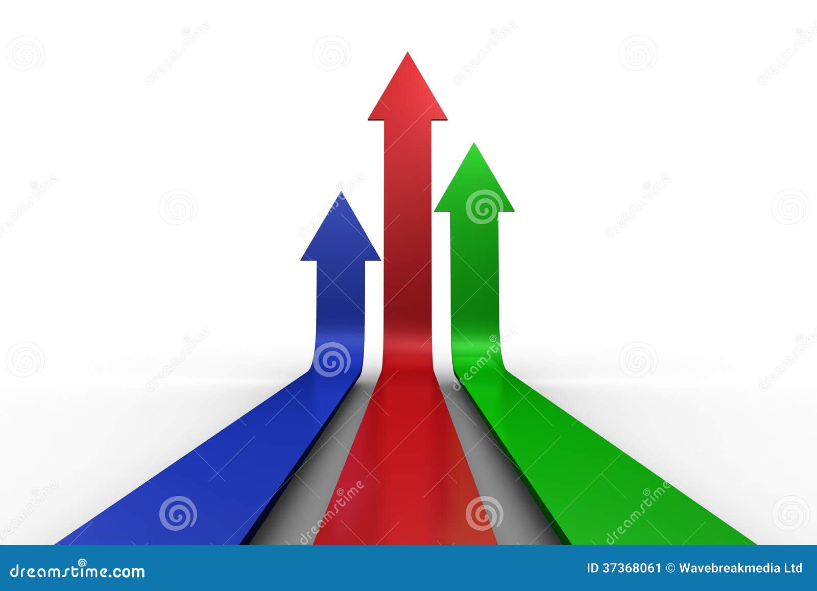 Colourful Arrows Pointing Up Stock Illustration - Illustration of blue ...