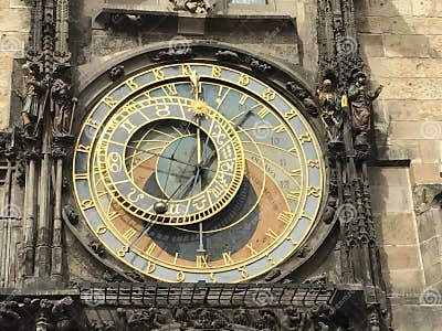 Medieval Clock Face on a Church Editorial Stock Photo - Image of church ...