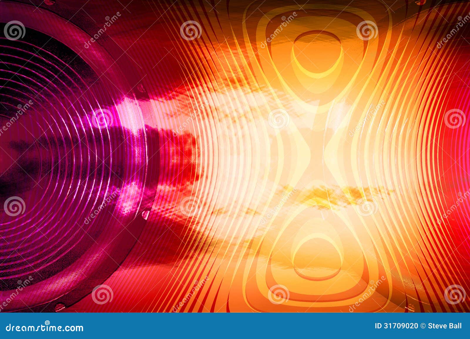 Colourful Audio Speaker with Soundwaves Stock Photo - Image of ...