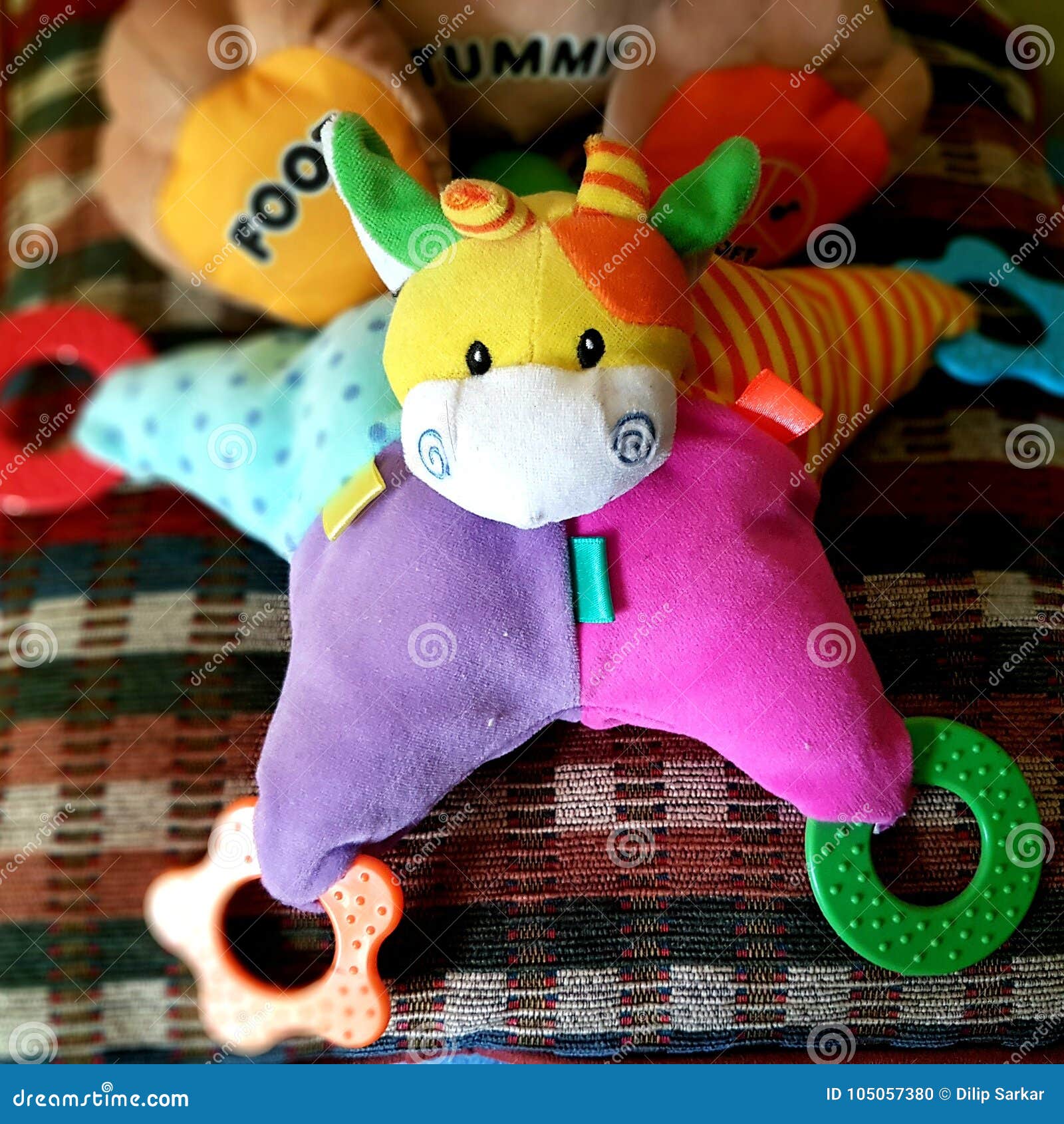 Colourful baby toy stock photo. Image of ring, baby - 105057380