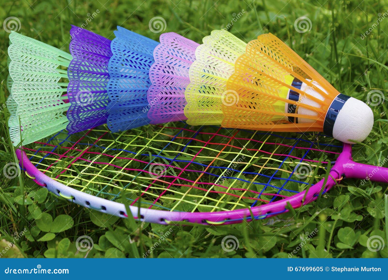 Colourful badminton stock image. Image of colored, shuttlecock - 67699605