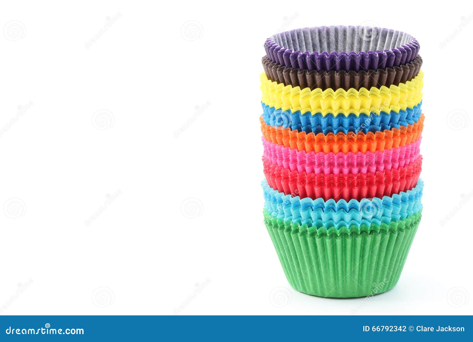 Colourful Baking Case Stack Stock Photo - Image of kitchen, white: 66792342