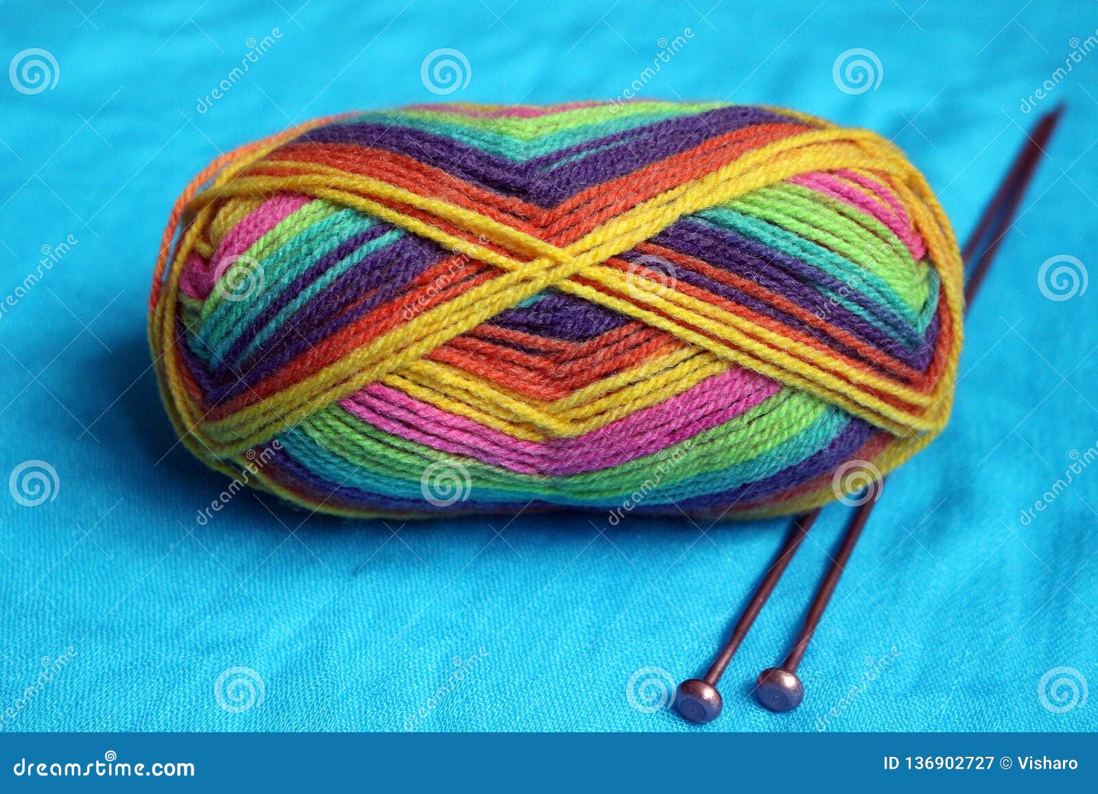 Ball of Wool stock image. Image of knit, colors, hobby - 136902727