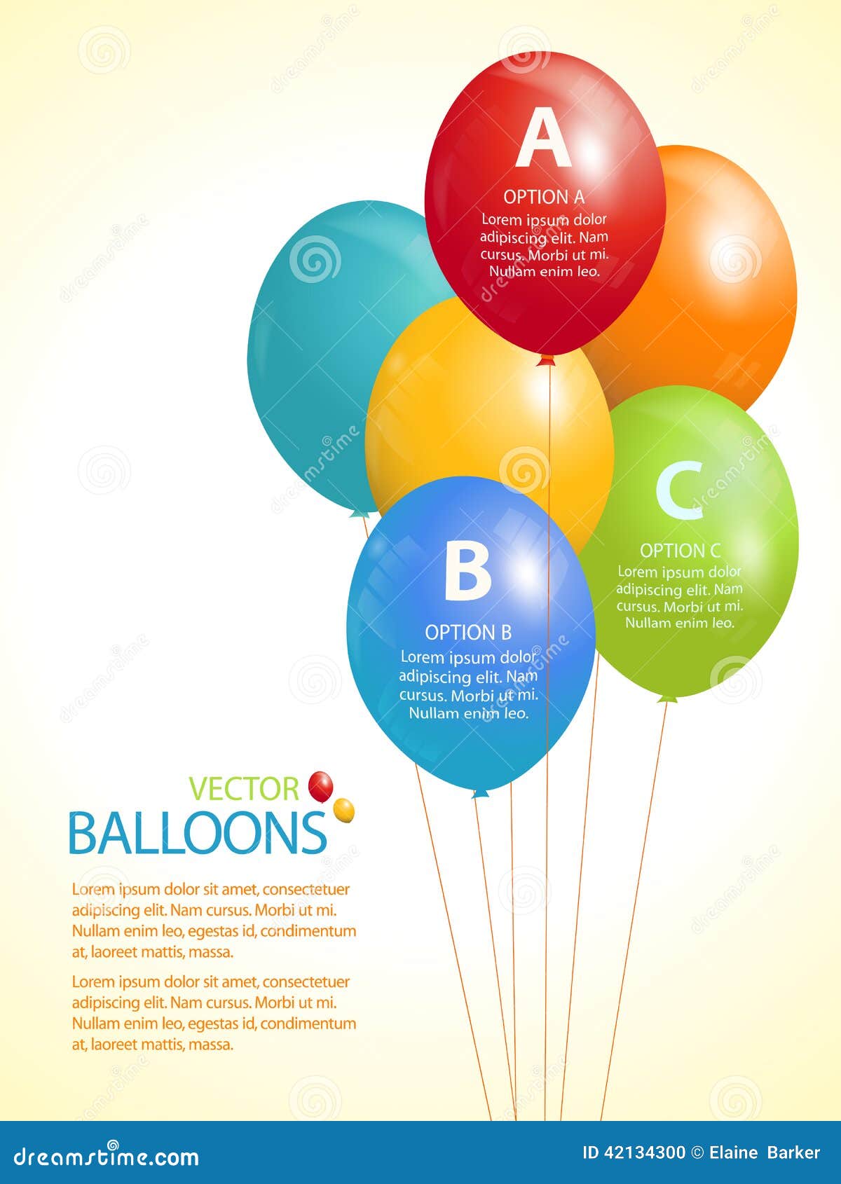 Colourful Balloon Infographic Background Vector Illustration ...