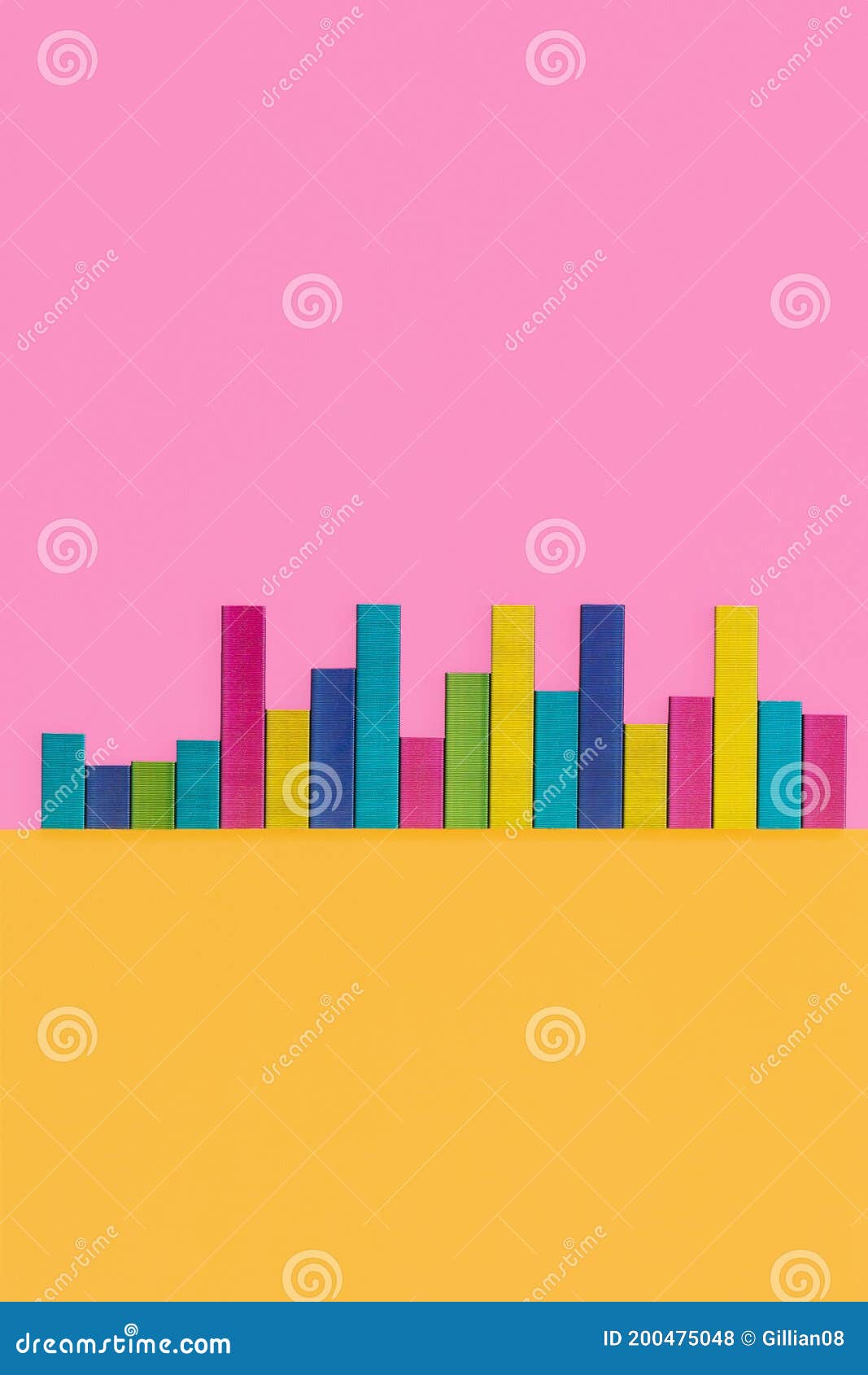 Colourful bar graph stock photo. Image of profit, statistics - 200475048