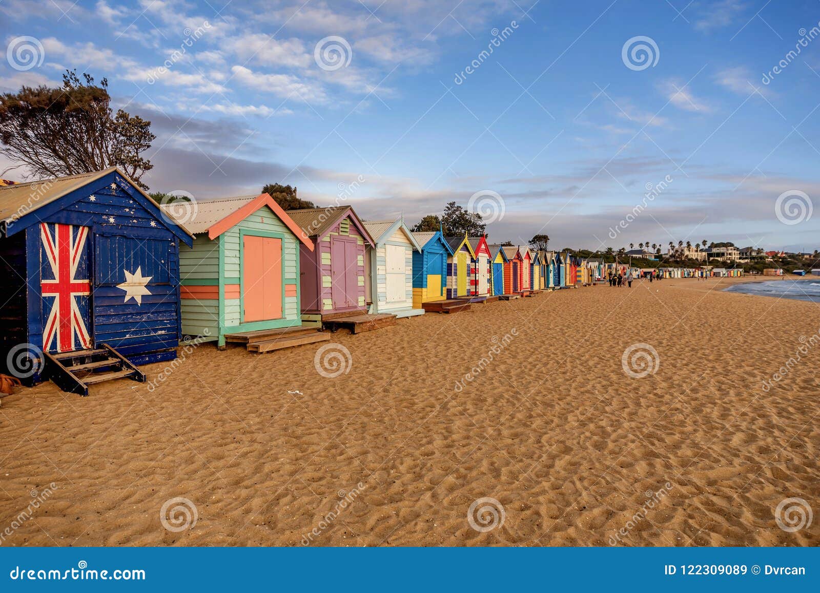 Colourful Bathing Boxes at Brighton Beach in Melbourne, Australia Stock ...