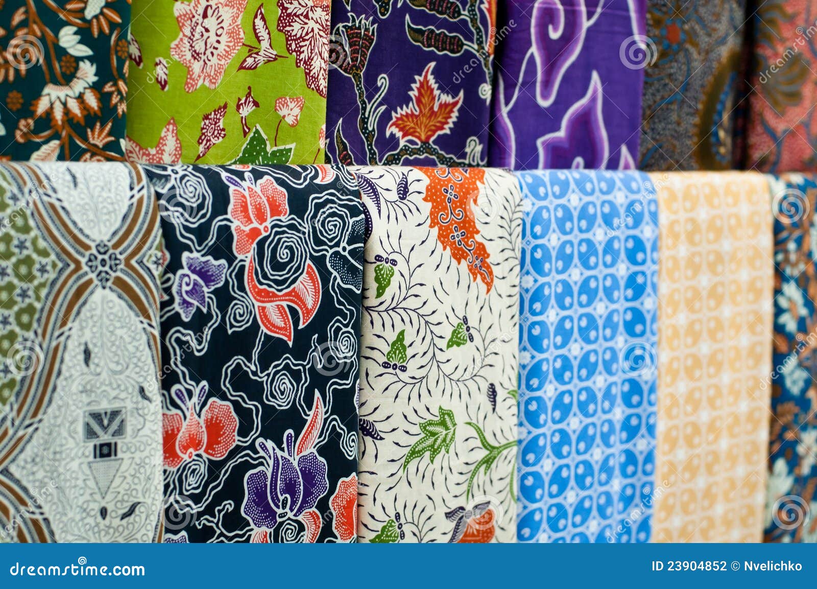 Colourful Batik stock photo. Image of clothes, colorful - 23904852