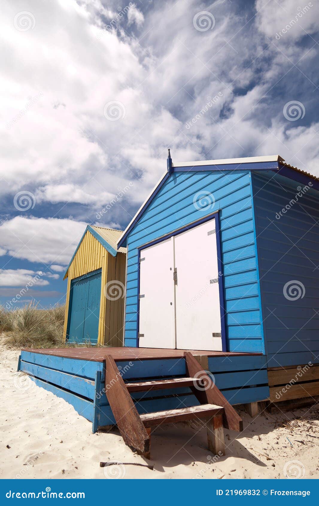 Colourful beach house stock photo. Image of australia - 21969832